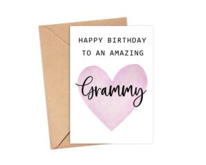 tunlastore happy birthday to an amazing grammy card - cute birthday card for grammy - greeting card - amazing grammy card - grammy birthday gift - best grammy birthday card - gift idea happy birthday