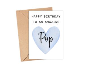 tunlastore happy birthday to an amazing pop card - cute birthday card for pop - greeting card - amazing pop card - pop birthday gift - best pop birthday card - gift idea happy birthday