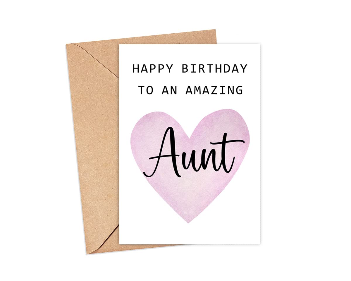 TunlaStore Happy Birthday To An Amazing Aunt Card - Cute Birthday Card For Aunt - Greeting Card - Amazing Aunt Card - Aunt Birthday Gift - Best Aunt Birthday Card - Gift Idea Happy Birthday