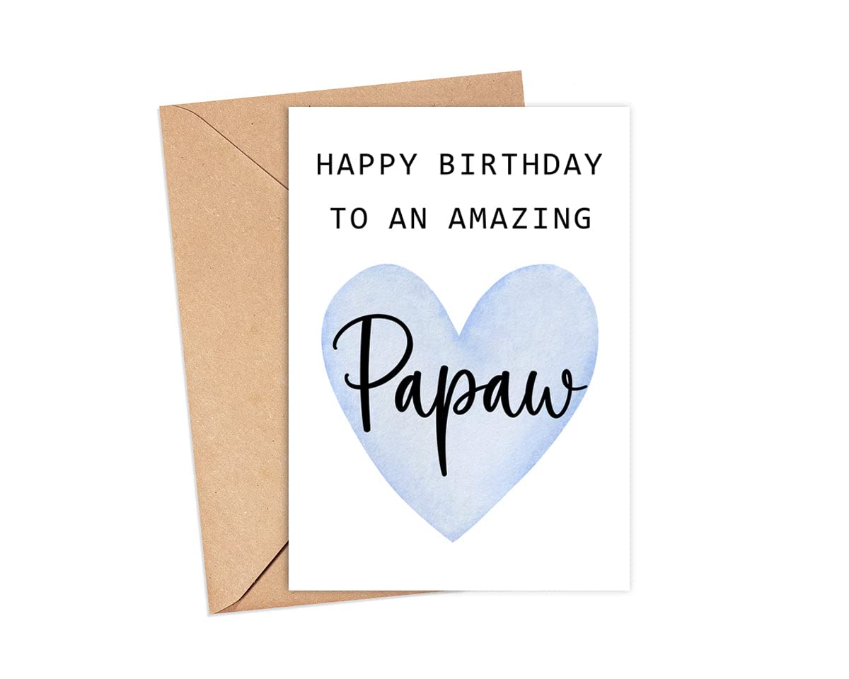 TunlaStore Happy Birthday To An Amazing Papaw Card - Cute Birthday Card For Papaw - Greeting Card - Amazing Papaw Card - Papaw Birthday Gift - Best Papaw Birthday Card - Gift Idea Happy Birthday