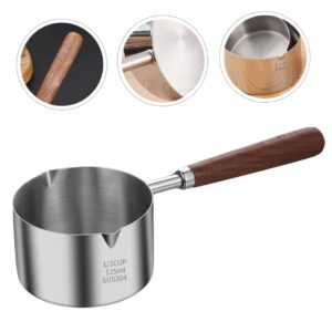 STOBAZA Small Pot with Oil Japanese Tools Bath Milk Espresso Measuring Cup Sauce Pans for Cooking Noodle Pot Oil Pot Mini Pot Non Stick Pot Oil Pots for Cooking Cheese Household Wooden