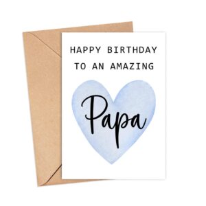 TunlaStore Happy Birthday To An Amazing Papa Card - Cute Birthday Card For Papa - Greeting Card - Amazing Papa Card - Papa Birthday Gift - Best Papa Birthday Card - Gift Idea Happy Birthday