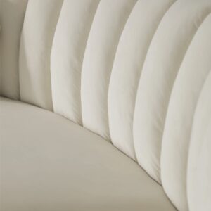 Legend Vansen Velvet Curved Sofa Sectional, Cream