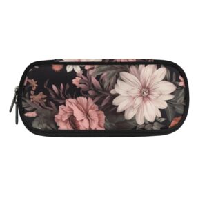 sytrade pencil case beautiful pastel vintage flowers big capacity pencil pouch office college school makeup bag