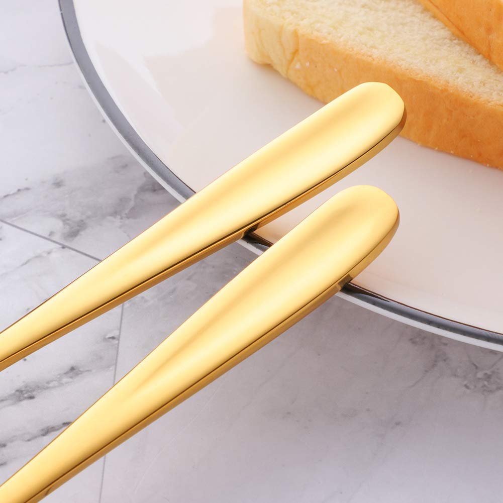 Buyer Star Stainless Steel Butter Cheese Spreader Knife, Gold Breakfast Butter Dessert Knives Set of 12, Kitchen Slicer Sandwich Spreader for butter dish