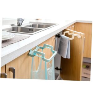 CHILDWEET Kitchen Cabinet Trash Bag Holder Yellow Garbage Storage Rack for Grocery Bags Bag Organizer and Dispenser Over The Cabinet Trash Bag Hanger