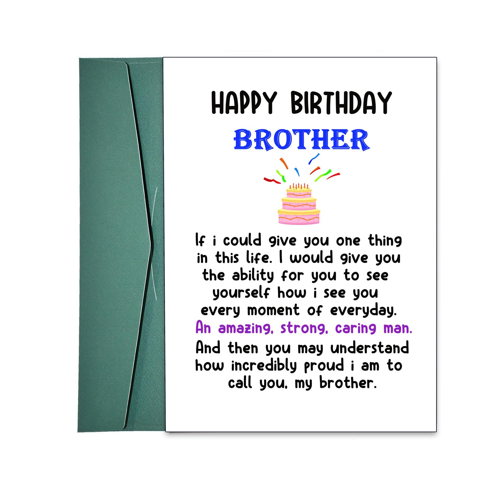 Dapofajo Birthday Card for Brother, Happy Birthday Card for Brother, Love Brother Card, Proud for Brother