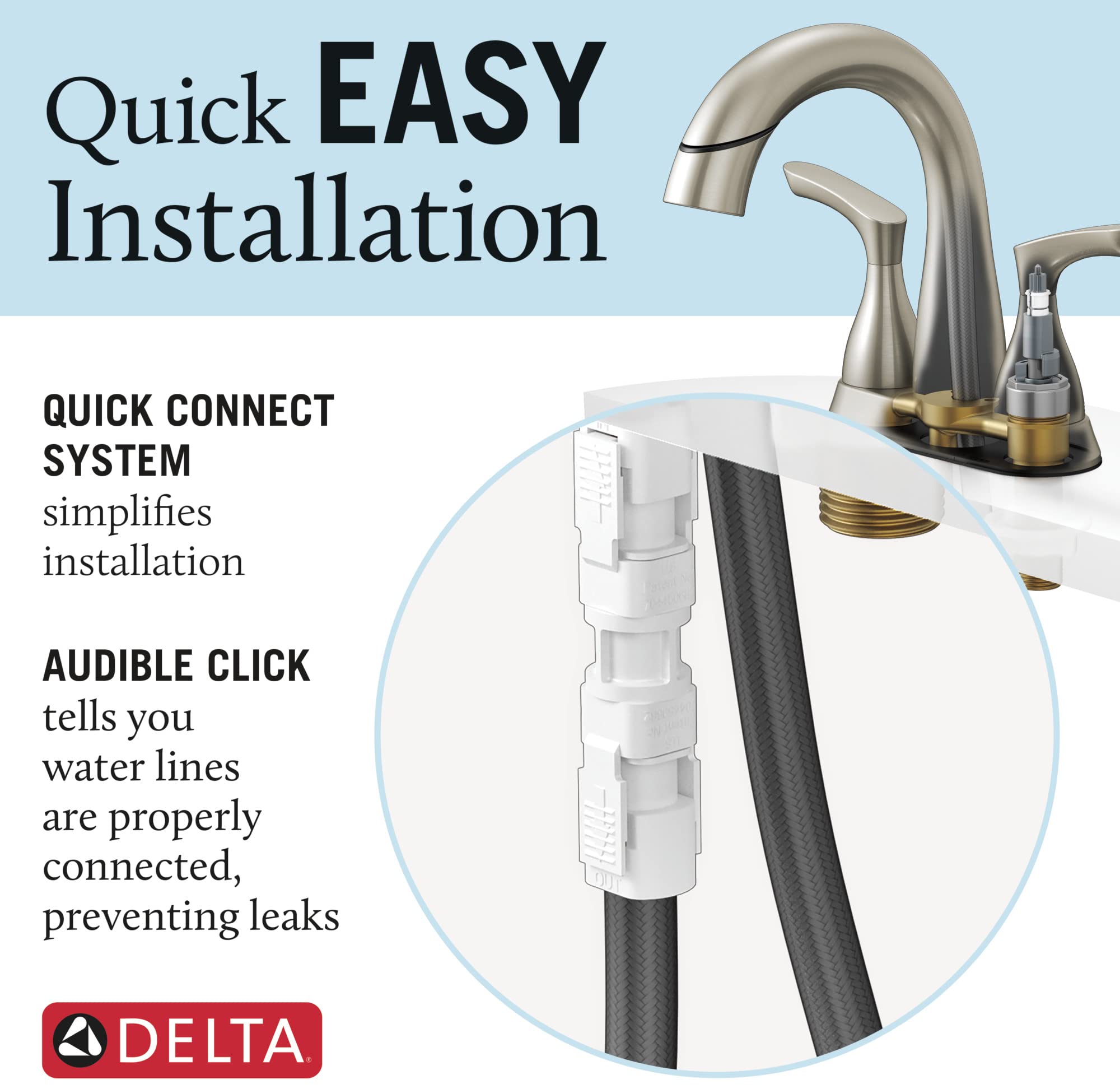 Delta Faucet Broadmoor Pull Down Bathroom Faucet Black, Bathroom Pull Out Faucet, Bathroom Sink Faucet with Pull Down Sprayer, Centerset Bathroom Faucet with Magnetic Docking, Matte Black 25765LF-BLPD