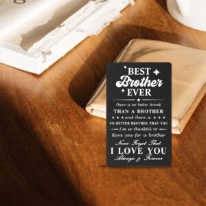 Mataly Brother Gifts - No Better Brother Than You - Brother Birthday Card - Best Brother Ever Wallet Card