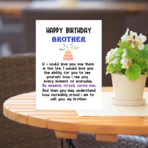 Dapofajo Birthday Card for Brother, Happy Birthday Card for Brother, Love Brother Card, Proud for Brother