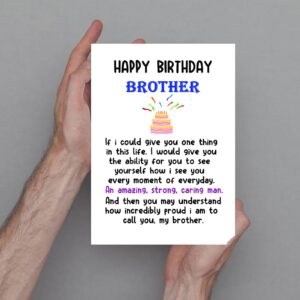 Dapofajo Birthday Card for Brother, Happy Birthday Card for Brother, Love Brother Card, Proud for Brother