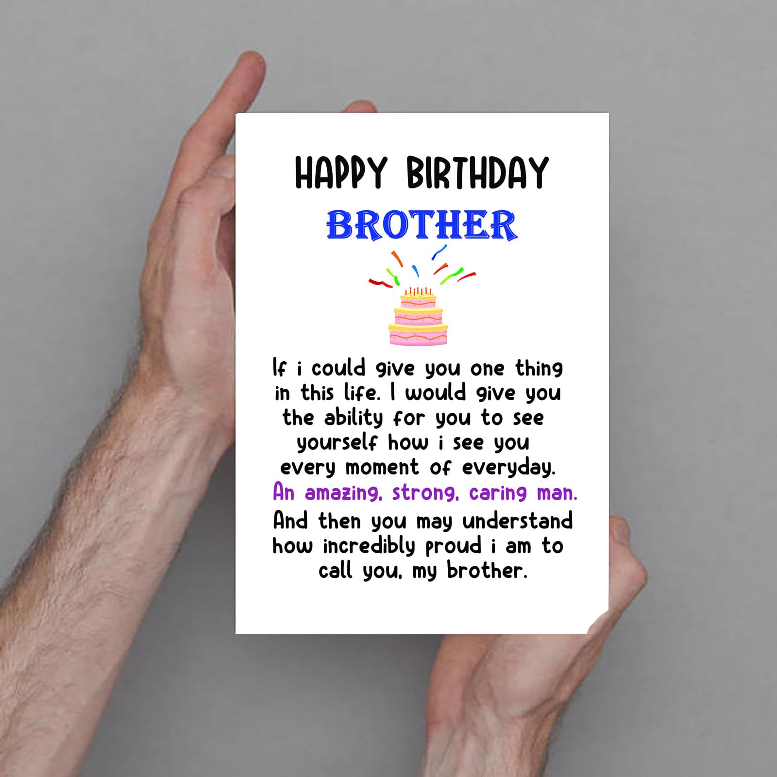 Dapofajo Birthday Card for Brother, Happy Birthday Card for Brother, Love Brother Card, Proud for Brother