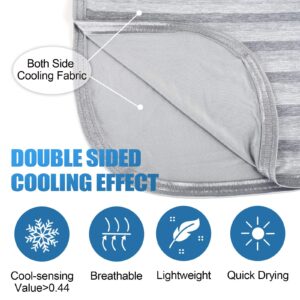 Ailemei Direct Cooling Blanket Throw Size and Cooling Mattress Pad Twin Size Bundle