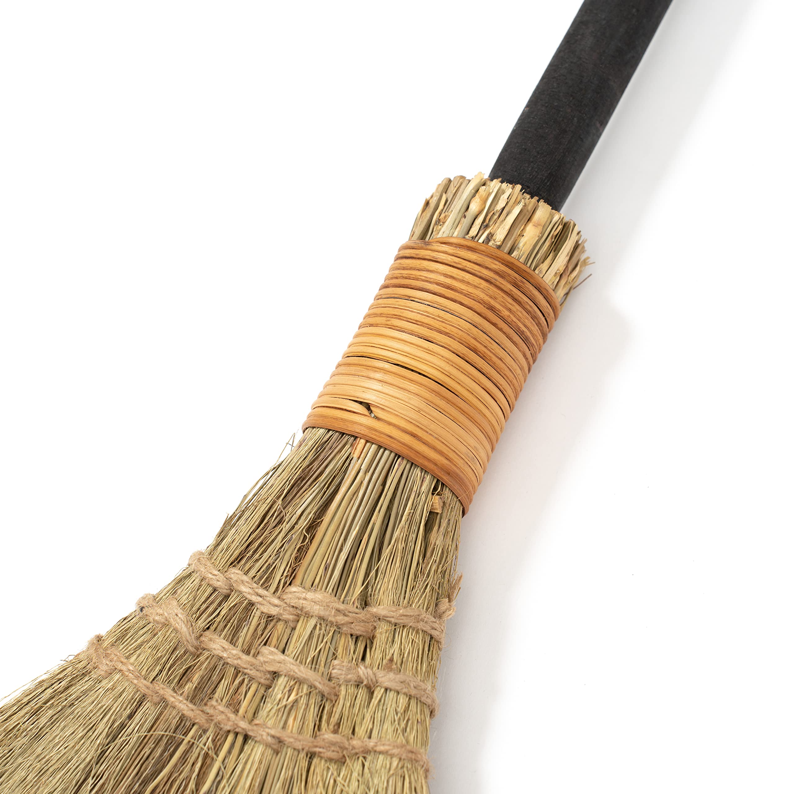 TTS For Home Vietnamese Straw Soft Broom 45inch- Sweeping Hand Long Handle Broomstick for Cleaning, Decoration, Wedding