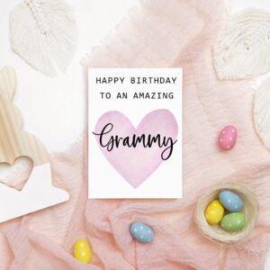 TunlaStore Happy Birthday To An Amazing Grammy Card - Cute Birthday Card For Grammy - Greeting Card - Amazing Grammy Card - Grammy Birthday Gift - Best Grammy Birthday Card - Gift Idea Happy Birthday