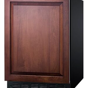 Summit CT66BK2SSIFADA 24” Wide ADA Under Counter Refrigerator-Freezer 4.9 cu.ft. with Panel-Ready Door (Panel Not Included) Automatic Defrost Operation, Black Interior (Panel Ready-ADA-RHD)