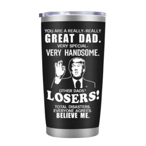 leioh fathers day dad gifts from daughter son,dad birthday gifts,fathers day birthday gifts for men dad papa grandpa uncle stepdad,20 oz tumbler mug black