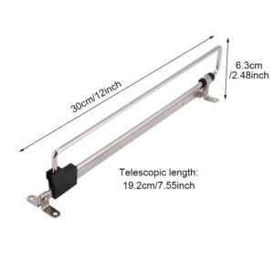 Clothes Rod for Closet Adjustable Retractable Closet Pull Out Rod Valet Rod Extending Rail Pull Out Hanger Closet Valet Rod Rail Sliding Telescopic Clothes Rod for Hanging Clothes(12 Inch/30 cm)