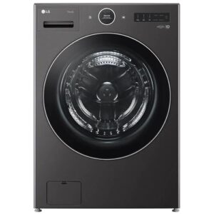 lg wm6700hba 5.0 cu. ft. black steel front load he stackable smart washer