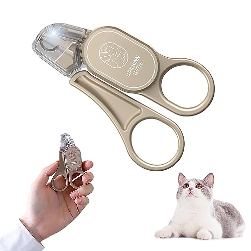 Walkinnwith LOOKUT Cat Nail Trimmers with Quick-Finder - Patent Designed Cat Claw Clippers - Cat Nail Clippers with Posco Steel Blades - Safe and Easy Cuts for Cats Claw Unas Garras de Gato