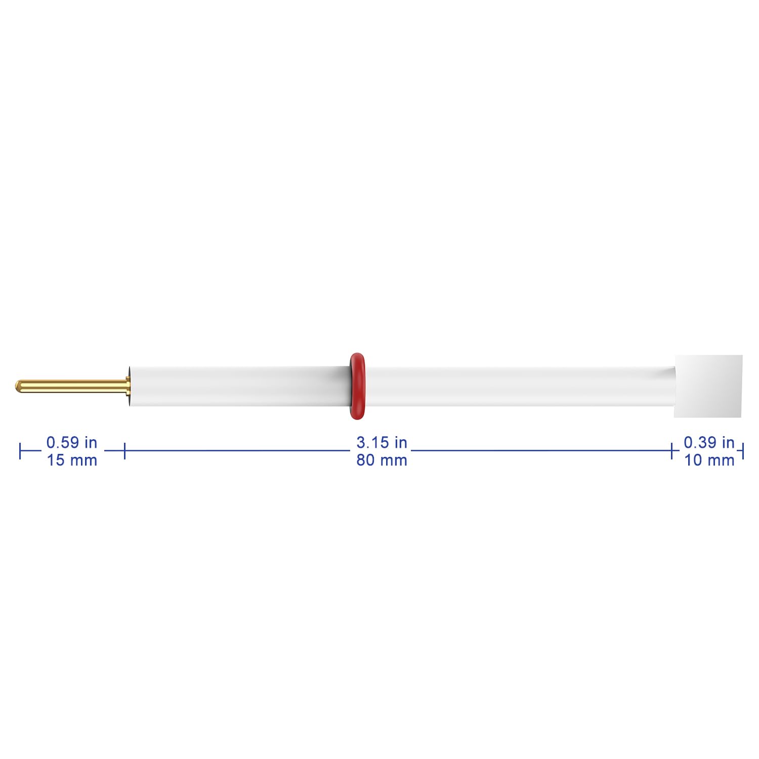 Labasics Platinum Sheet Electrode, Electrolytic Cell Electrode with Purity 99.99% Pt Plate Electrode 10x10x0.1mm and PTFE Body