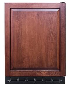 summit ct66bk2ssifada 24” wide ada under counter refrigerator-freezer 4.9 cu.ft. with panel-ready door (panel not included) automatic defrost operation, black interior (panel ready-ada-rhd)