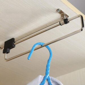 clothes rod for closet adjustable retractable closet pull out rod valet rod extending rail pull out hanger closet valet rod rail sliding telescopic clothes rod for hanging clothes(12 inch/30 cm)