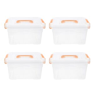 4pcs box storage containers with lids storage container for snack clear container with lid organizer product suitcase container plastic box storage box handheld