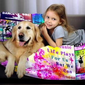 Dance Blanket Soft Cozy Bed Couch Dances Theme Throw Blankets Birthday Gifts for Teen Girls Teachers Women 50"x40"