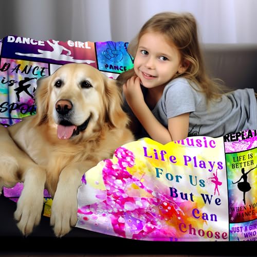 Dance Blanket Soft Cozy Bed Couch Dances Theme Throw Blankets Birthday Gifts for Teen Girls Teachers Women 50"x40"