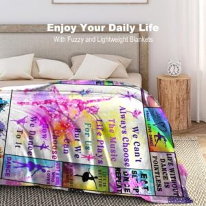 Dance Blanket Soft Cozy Bed Couch Dances Theme Throw Blankets Birthday Gifts for Teen Girls Teachers Women 50"x40"