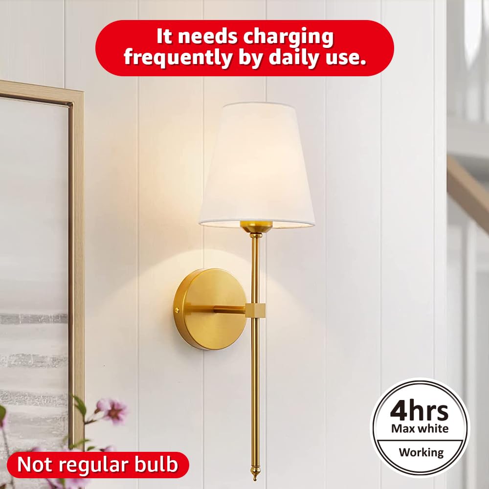 BLUEYE Battery Operated Light Bulb,E26 Detachable Charging(E12 available),Non-Hardwired,40W Equivalent,300LM,Remote Control,Timer,Dimmer,LED Emergency Puck Lamp,No wiring(Warm+Nature+Cold White+Amber)