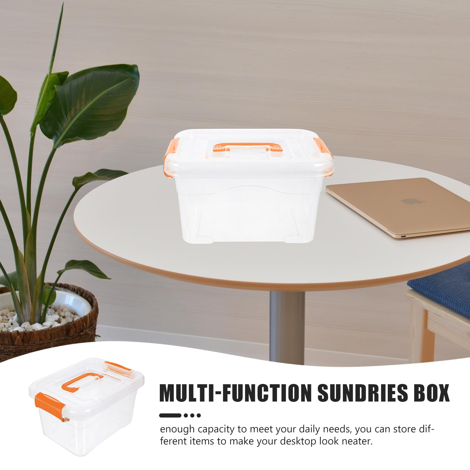 4Pcs Box storage containers with lids Storage Container for Snack clear container with lid Organizer product suitcase container plastic box storage box Handheld