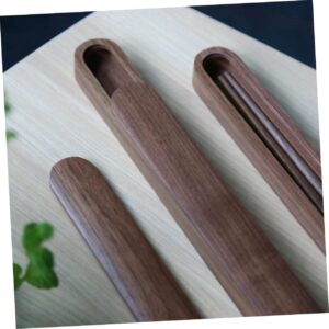 SHOWERORO Solid Wood Chopsticks Box Chopsticks Camping Holder Travel Silverware Travel Chopsticks with Case Silverware Case Chinese Chopsticks Black Walnut Solid Wood Fork Student Outdoor