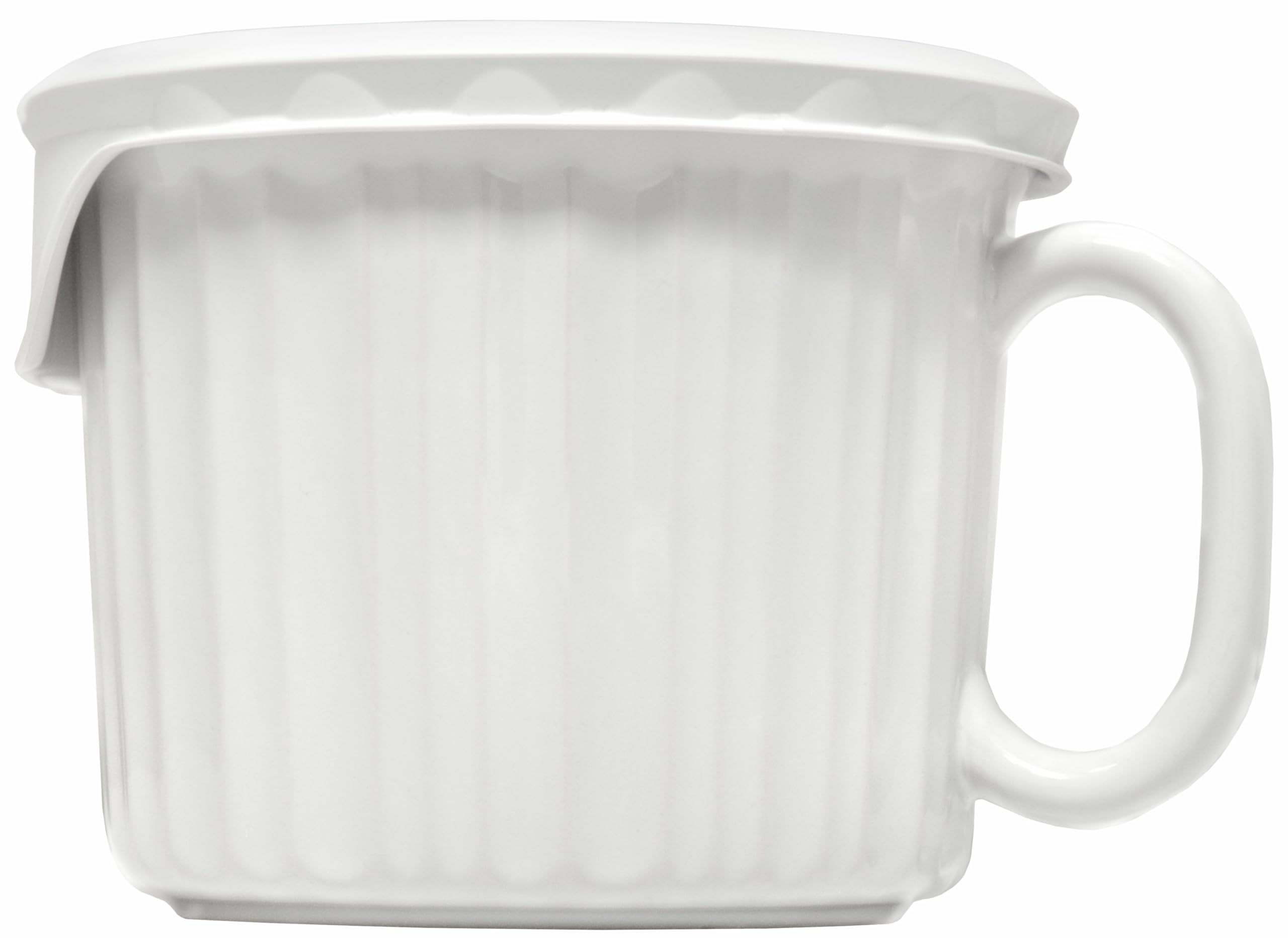 CorningWare 2-Pack 20oz Ceramic Meal Mugs with BPA-Free Vented Lids, French White