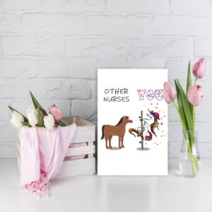 Cute Thank You Card for Nurses for Women, Funny Nursing School Graduate Card, Medical Staff Appreciate Greeting Card, Happy Nurse Birthday Graduation Leaving Retirement Card Gifts With Envelope