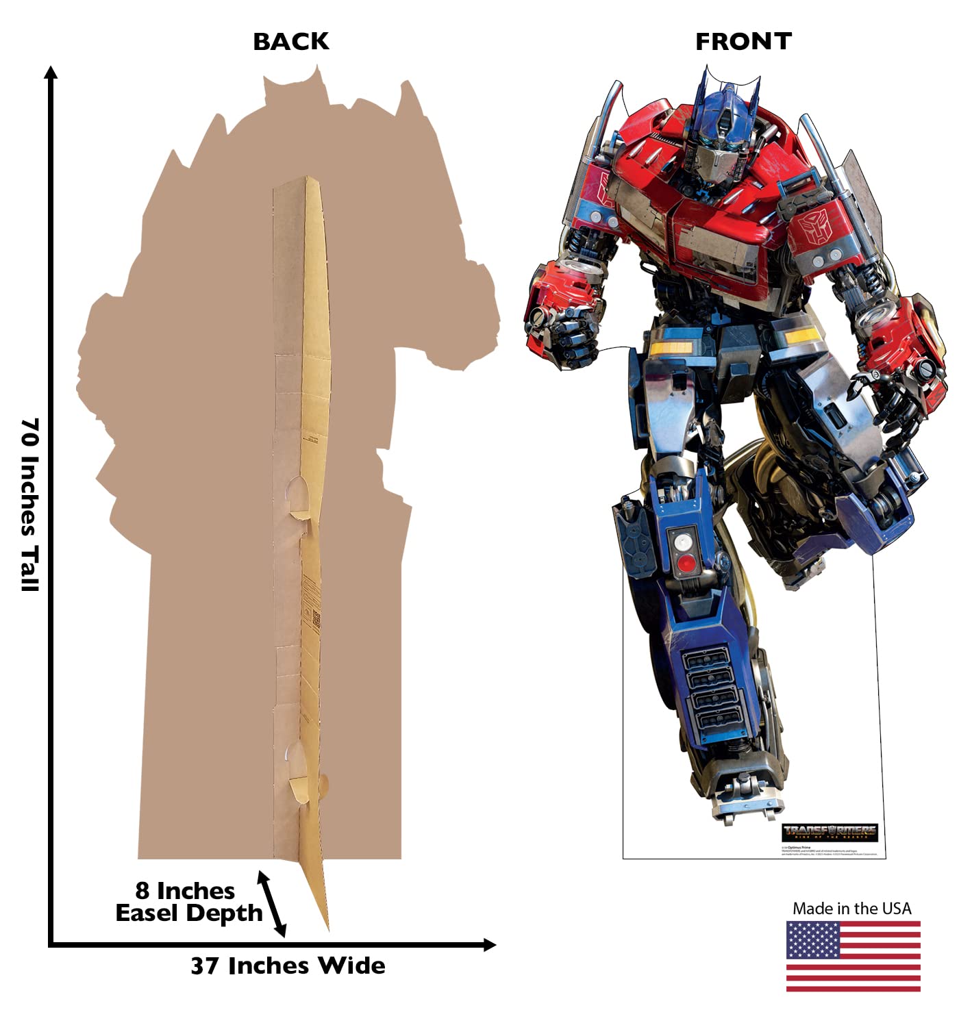 Cardboard People Optimus Prime Life Size Cardboard Cutout Standup - Transformers: Rise of The Beasts (2023 Film)