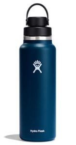 hydro flask 40 oz stainless steel double-wall wide flex chug cap indigo