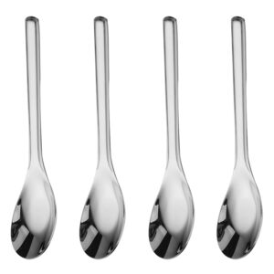 ouliget thick heavy weight dinner soup spoons,stainless steel tablespoons,chinese silver spoon,heavy duty asian thick long handle spoons,7.1 inches,set of 4