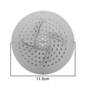 Altsuceser Hair Catcher Durable Silicone Hair Stopper Shower Drain Covers Easy to Install and Clean Suit for Bathroom Bathtub and Kitchen, Floor Sink Strainer Grey