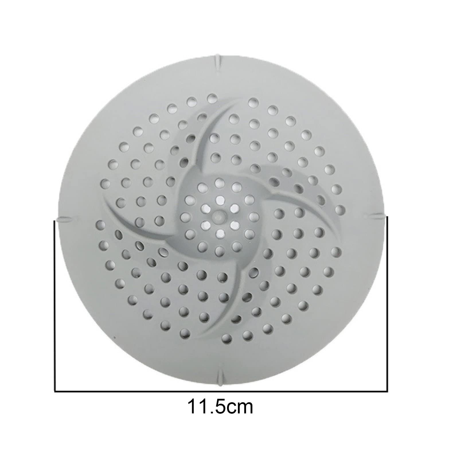 Altsuceser Hair Catcher Durable Silicone Hair Stopper Shower Drain Covers Easy to Install and Clean Suit for Bathroom Bathtub and Kitchen, Floor Sink Strainer Grey