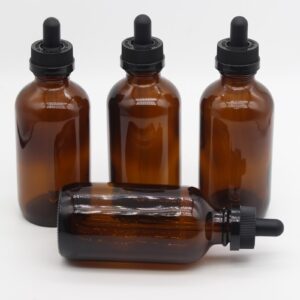 Toaazhy 4 pack,amber glass dropper bottles 4 oz,120 ml dark empty tincture bottles with dropper,alcohol,hair oil bottle applicator,essentia,eye,droppers for oils,medicine,pipette,drip drop,travel