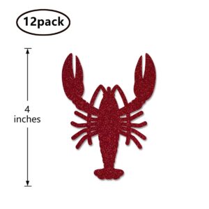 Lobster Centerpiece Sticks, 12-Pack Table Topper Double-Sided Bridal Shower Birthday Party Decorations