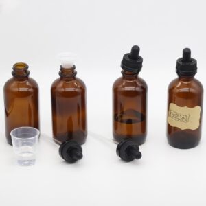 Toaazhy 4 pack,amber glass dropper bottles 4 oz,120 ml dark empty tincture bottles with dropper,alcohol,hair oil bottle applicator,essentia,eye,droppers for oils,medicine,pipette,drip drop,travel