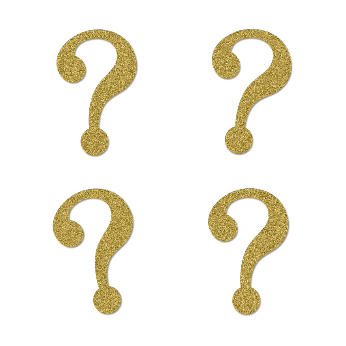 Gold Question Mark Cut-outs, 12-Pack Table Topper Gender Reveal Baby Shower Party Decorations