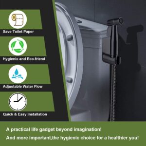 GASLIKE Handheld Bidet Sprayer, Toilet Cleaning, Baby Diaper, Hygienic Cleanup, Quick and Easy Installation, Multiple Uses, Stainless Steel, Brushed Finish