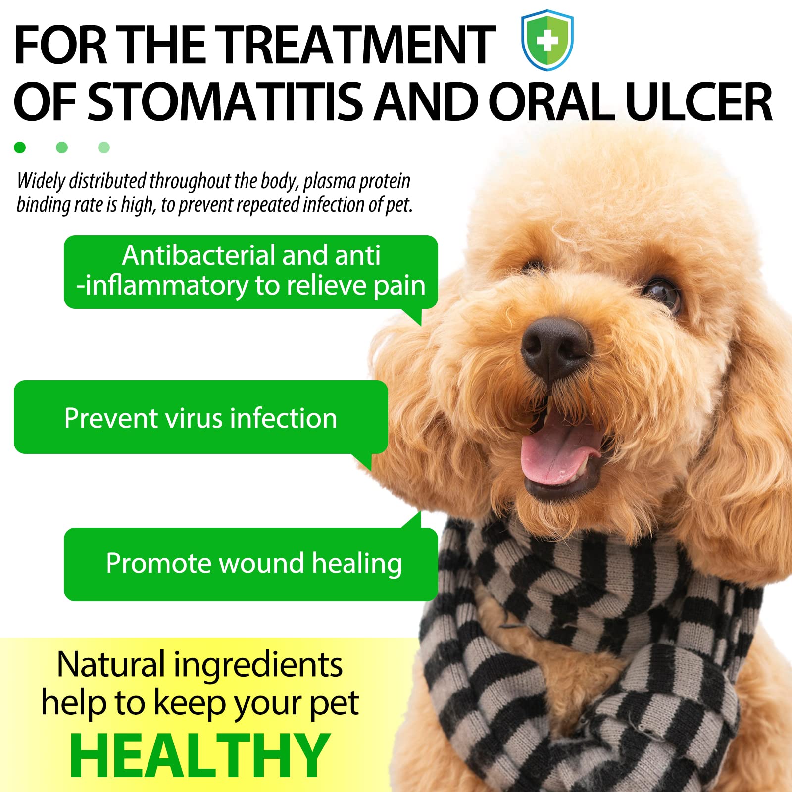 Antibiotics for Dogs, Natural Dog Antibiotics Supports Dog Allergy and Itch Relief, Dog Supplies Antibiotics, Dog Multivitamin for Pets, Bacon Flavor - 60 ml / 2 Fl Oz