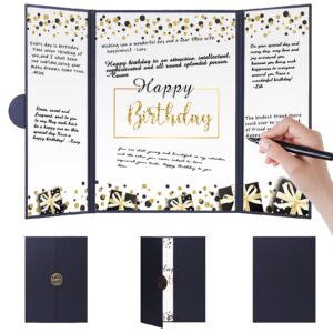 idealmuzik birthday guest book alternative decorations for men women,party signature certificate,happy birthday decorations,birthday party supplies gift sign