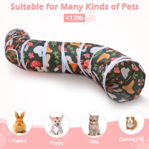 Glittme Cat Tunnel, Cat Tunnels for Indoor Cats, S-Shape Peekaboo Cat Cave with Cat Toys, Foldable Cat Tubes and Tunnels for Cats, Rabbit, Puppy, Guinea Pig