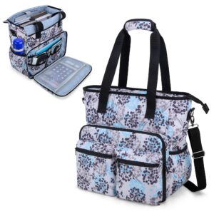 BAFASO Double Layer Sewing Accessories Organizer with 2 Detachable Pouches Bundle Multifunctional Tote Bag